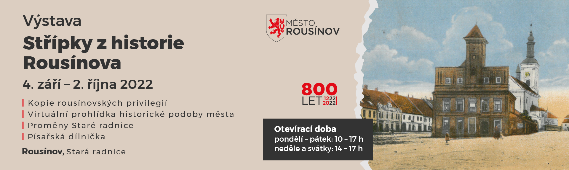Medailonek o městě Rousínově z roku 2022 - Oficiální stránky města Rousínov